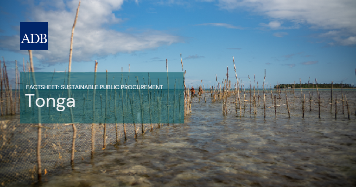 Tonga - SusPP Factsheet